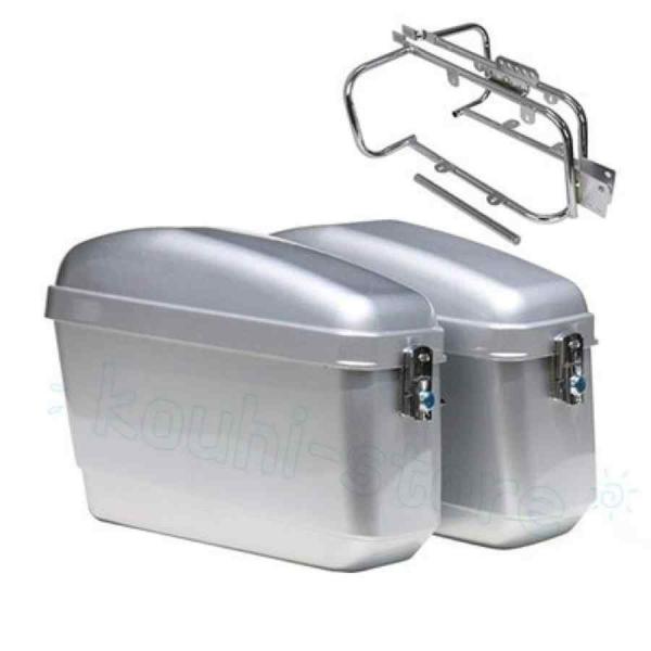 サイドボックスの外形寸法はL42 * W20 * H31cmです。内側のサイズはL41 * W18cmです。箱の底にある2つの穴の間の距離は15cmです。サイドボックスはABS素材でできており、丈夫で耐摩耗性があり、長寿命です。このバイクの...