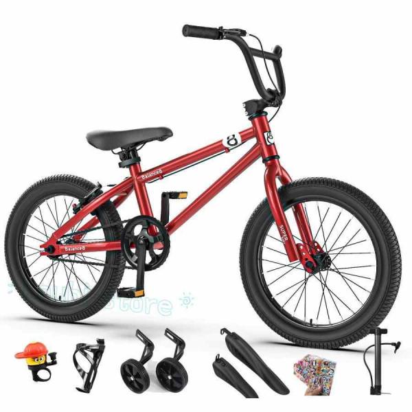 子供用自転車 キッズバイク 幼児用自転車 16インチ/20インチ/BMX 補助輪付 ランニングバイク バランス キッズバイク 軽量 高さ調節可能 贈り物 バランス感覚養成*小さなスクラッチや衝突が発生する可能性がありますが、使用に影響しない...