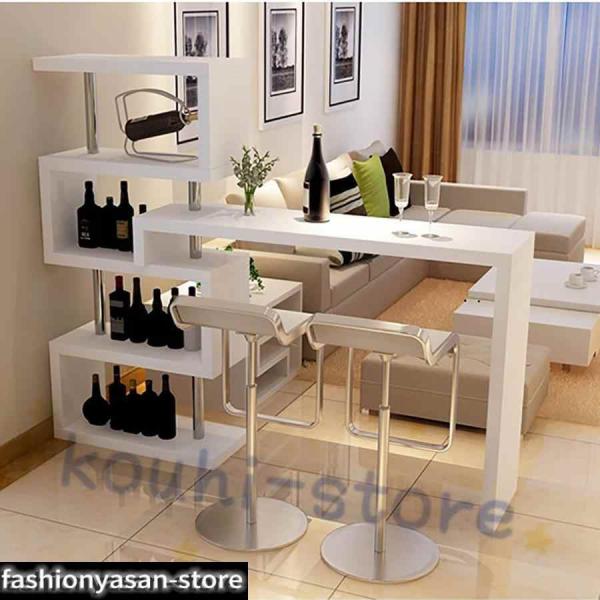 【商品サイズ(約)】バーテーブルの高さはすべて152.5cm、長さ140cm、幅30cm。（詳しい寸法は2枚目の画像をご覧ください）【材質】高密度木材。強くて丈夫、強い安定性。【収納機能】このテーブルには、本、ワイン、フィギュア、植物などを...