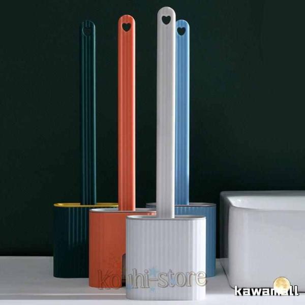 商品名:トイレブラシ シリコン 収納ケース付き トイレブラシスタンド 3点セット トイレ掃除 掃除ブラシ 柔らかい 省スペース 床置き 壁掛け トイレブラシホルダー 便所 トイレタリー 掃除道具 トイレ用品 グッズ 雑貨 インテリア 通気 ...