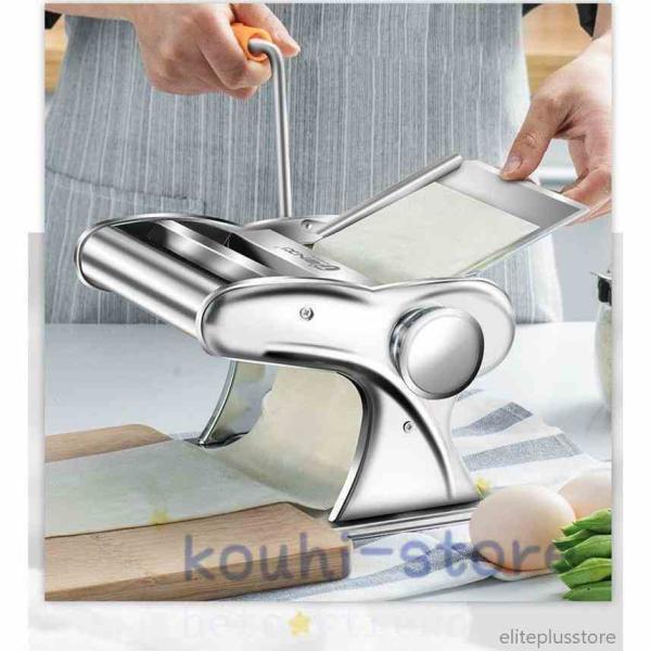 ご自宅でお店の味！本格派！家庭用製麺器！ TOPrwq3 これ1台でパスタ、うどん、ラーメン、そばの他、餃子の皮がつくれます！ご家族やお子様と一緒に楽しい面作りに適です。製品名称：ステンレス製の製麺機 家製パスタ パスタマシン 製麺用品製品...