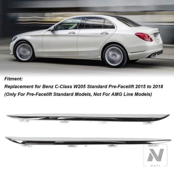 2個 リアバンパークロームサイドモールディングトリム交換 BENZ C-CLASS W205 STANDARD PRE-FACELIFT 2015-2020■仕様 【爆買】重要な化学物質:なし外部試験認証:CCCモデル:リアバンパーサイドカ...