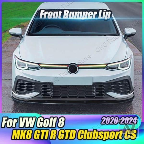 VW フロントバンパーリップスプリッターチューニングスポイラースプリッターゴルフ 8 MK8 GTI GTD クラブスポーツ R CS 2020-2024■仕様 【爆買】重要な化学物質:なし重量:1.8kg特殊機能:車のフロントバンパー装飾...