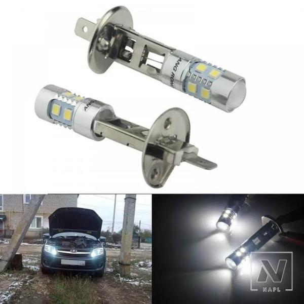 2X H1 488 10 SMD LEDプロジェクターバルブ フォグランプ デイタイムランニングライト DRL ホワイト■仕様 【爆買】高懸念化学物質:なし色温度:6000K電圧:12Vブランド名:ANGRONG原産国:中国照明技術:LED...