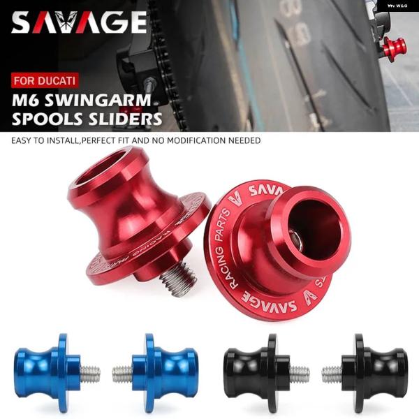 2023 リア スタンド スクリュー スライダー ドゥカティ パニガーレ モンスター 950 937 821/PLUS パニガーレ 959 899 スイングアーム スプール パドックボビン 6MM カスタム パーツ アクセサリーHigh-c...