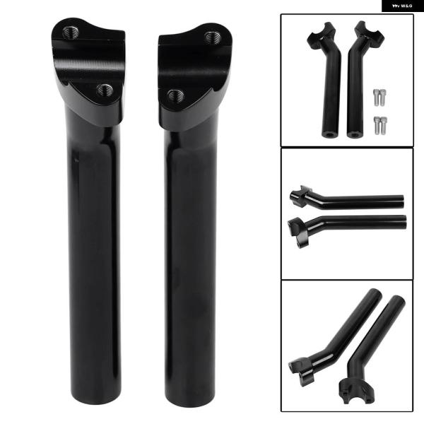 ブラック バイク 8.5インチ プルバック ハンドルバー ライザー ハーレー ダイナ FXDWG FXDL FXD スポーツスター 883 1200 ソフテイル スタンダード FXST カスタム パーツ アクセサリーHigh-concern...