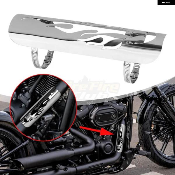 オートバイ クローム ヒートシールド カバー ガード プロテクター マフラー パイプ 汎用 全 バイク モトクロス カスタム パーツ アクセサリーMotobike Make:UniversalItem Diameter:0inchItem ...