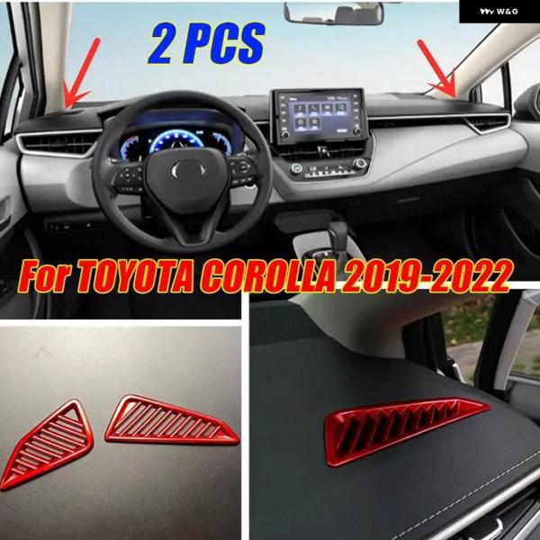 トヨタ カローラ 2019-2022 ダッシュボード エアベント カバー トリム 赤 2PCS カスタム パーツ アクセサリーHigh-concerned chemical:NoneOrigin:Mainland ChinaFOR TOYO...