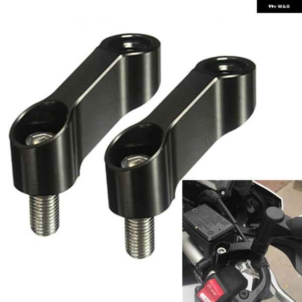 バイクバックミラー ライザー アダプター ミラーエクステンダーアダプター ライザー用品 バックミラーベース ブラック カスタム パーツ アクセサリーItem Weight:0.1kgItem Type:Side Mirrors &amp;a...