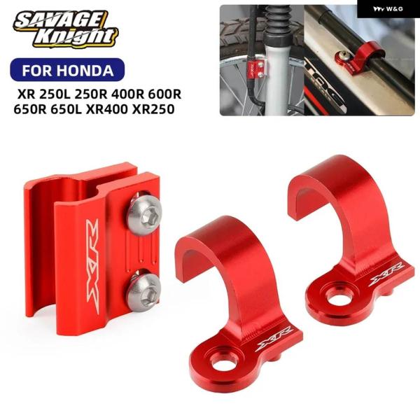 バイク フロント リア ブレーキ ホース ガイド スペアパーツ ホンダ XR 250 650 L 400 600 R モト オイル ライン ホルダー ケーブル クランプ カスタム パーツ アクセサリーHigh-concerned chemi...