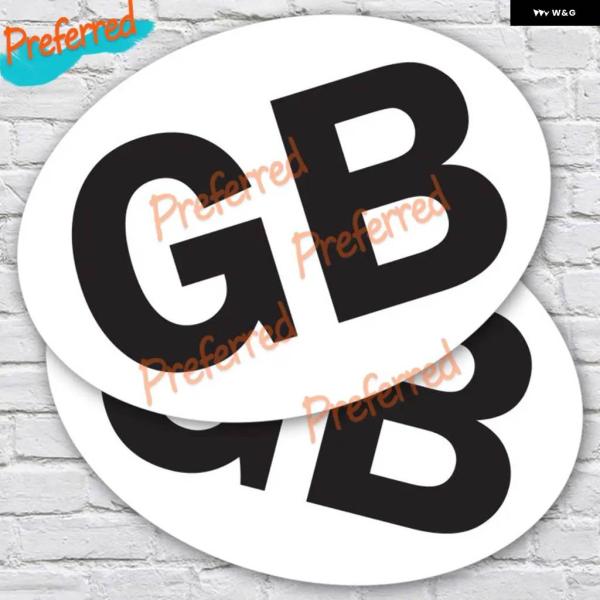 GB ステッカー 楕円形 ユーロ 車 バン トラック ビニール 粘着式 イギリス デカール フランス ドイツ ヨーロッパ ダイカット 防水 PVC カスタム パーツ アクセサリーHigh-concerned chemical:NoneCat...