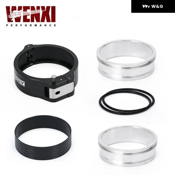 アルミ製HD Vバンドクランプ+フランジ システム アセンブリ 2.5インチ 3インチ 3.5インチ ラジエーター ホース ターボダンプ パイプ カスタムパーツ アクセサリー 交換用部品Hign-concerned Chemical:Non...