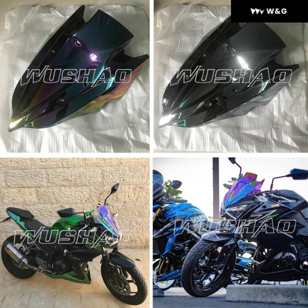 オートバイ バイク ウィンドシールド パラブリサス ウィンドスクリーン スクリーン ウィンドデフレクター カワサキ Z250 Z300 Z 250 300 2013-18 カスタムパーツ アクセサリー 交換用部品Hign-concerned...