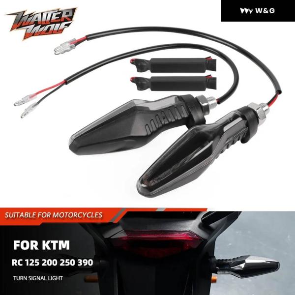 フロント リアLED ウィンカーライト RC 125 200 250 390 125DUKE 200DUKE 250DUKE 390DUKE 250 390アドベンチャーランプ 抵抗器付き カスタムパーツ アクセサリー 交換用部品Hign-...