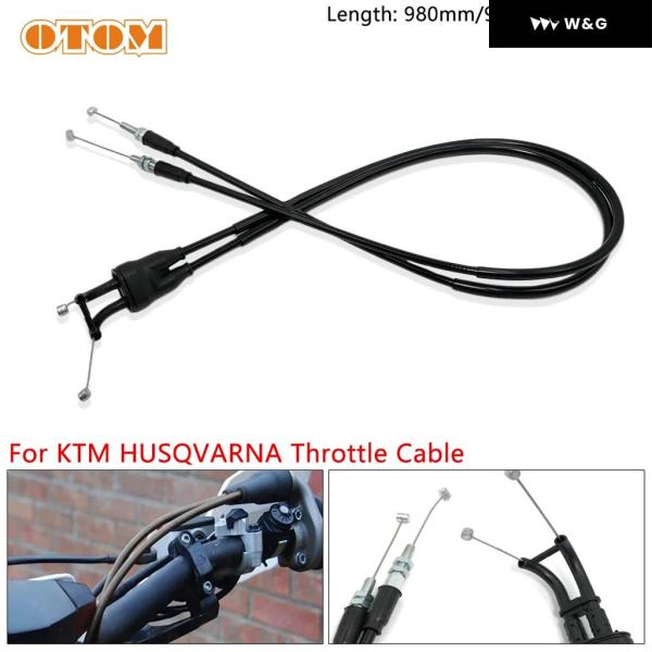 オートバイ バイク スロットル ケーブル 980MM 976MM 1020MM アクセル コントロール オイルライン ワイヤーセット KTM EXC SX-F HUSQVARNA FE 2005-2019 カスタムパーツ アクセサリー 交換...