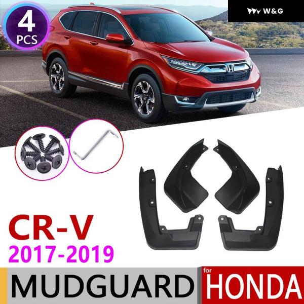 4個 フロント リア カー マッド フラップ ホンダ CR-V 2017 2018 2019 CR V CRV フェンダー マッドガード フラップ スプラッシュ フラップ マッドガード アクセサリー カスタムパーツ アクセサリー 交換用部品...