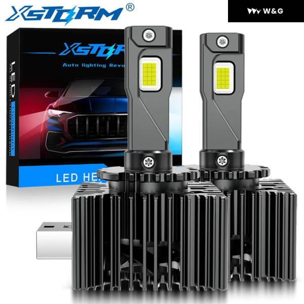 XSTORM D1S LED D2S D3S D4S D5S D8S HID D1R D2R D3R D4R D5R D8R ヘッドライト バルブ 車用ターボLED CSPランプ CANバス 35W 55W 6500K ホワイト カスタムパ...