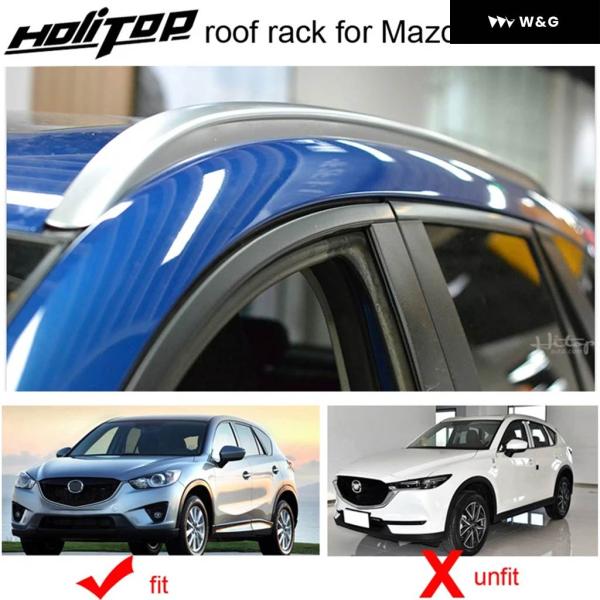 OEルーフレールルーフラックルーフバー マツダ 旧CX-5 2013-16 酸化アルミ 外観を アップグレード 非常に美しい カスタムパーツ アクセサリー 交換用部品Hign-concerned Chemical:NoneSpecial F...