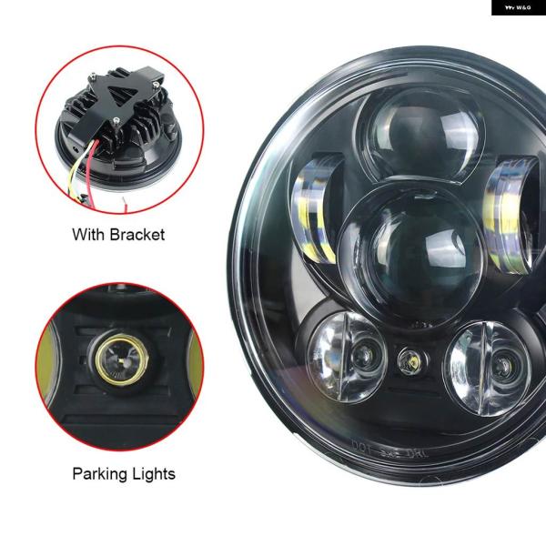 LED ヘッドライト 5.75インチ ハイロービーム パーキング ライト ブラケット 付き ヤマハ ボルト レイダー ストライカー SCR950 ウォリアー カスタム パーツ アクセサリーHigh-concerned chemical:No...