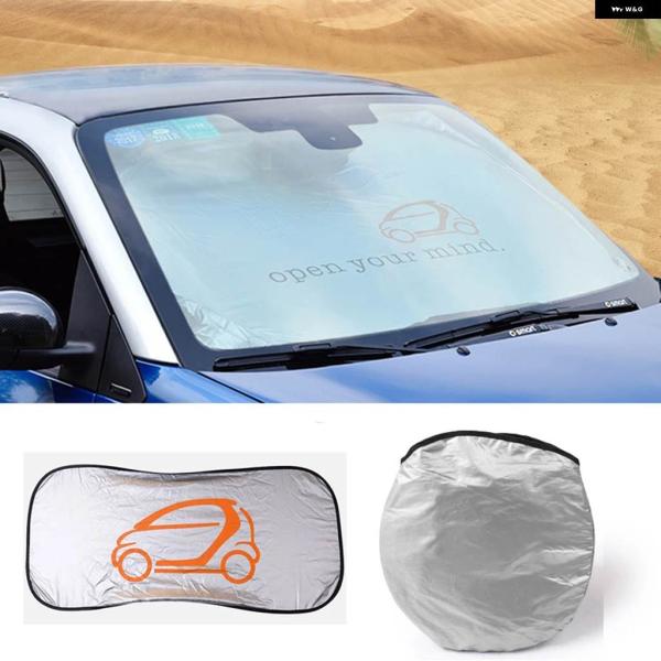 車用 フロントガラス サンシェード 車用フロントサンシェード 車用パラソル 傘 アクセサリー SMART 451 453 FORTWO FORFOUR 2013 - 15 12 カスタム パーツ アクセサリーProduct applicat...