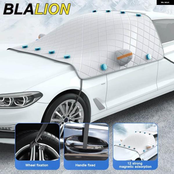 フロントガラス 雪よけカバー 自動凍結防止 フロントガラス カバー マグネット式フロントウィンドウサンシェード 厚手 プロテクター カスタム パーツ アクセサリーProduct application scenarios:OtherCraf...