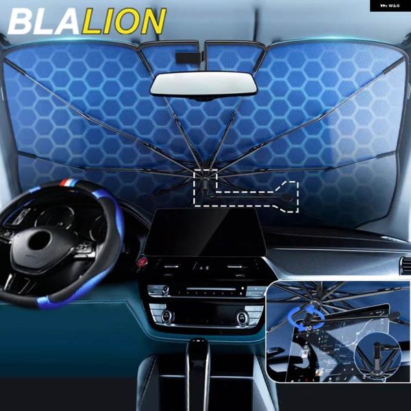 フロントガラス サンシェード 傘 折りたたみ 式車サンシェード フロントウィンドウカバー 紫外線ブロック太陽熱 カスタム パーツ アクセサリーProduct application scenarios:OtherCraft of Weavi...