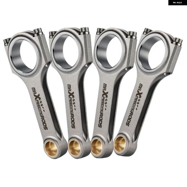 4Hビーム コンロッド トヨタ セリカ カローラ MR2 4AGE AE86 GTS ARP 2000 コンロッド フローティングショットピーン EN24 フローティング カスタム パーツ アクセサリーHigh-concerned chem...