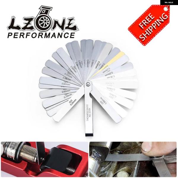 フェラーゲージ 32枚ブレード ダブル読み取りコンビネーション 隙間測定ツール フィーラーゲージセット 隙幅/厚さ 0.0015-0.035インチ カスタム パーツ アクセサリーHigh-concerned chemical:NoneMod...