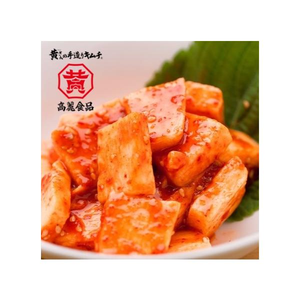 国産の長芋を使用し、食べやすいサイズに刻んだうえで、キムチ専門店の自家製ヤンニョンと出汁の旨みを効かせて仕上げた「山芋キムチ」です。サクサクとした歯切れの良い食感と、キムチの辛味、さらに後味に広がる和風出汁の旨みが特長で、他店との差別化がし...