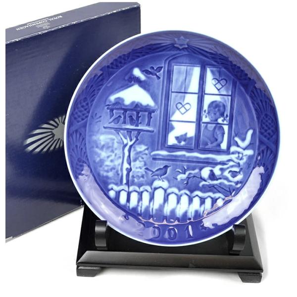 ■ブランドロイヤルコペンハーゲン / Royal Copenhagen■商品名イヤープレート 2001年 (平成13年)「Watching The Birds」■商品ランクSAランク(使用感はほとんど見受けられないが、僅かな傷や汚れ等がある...