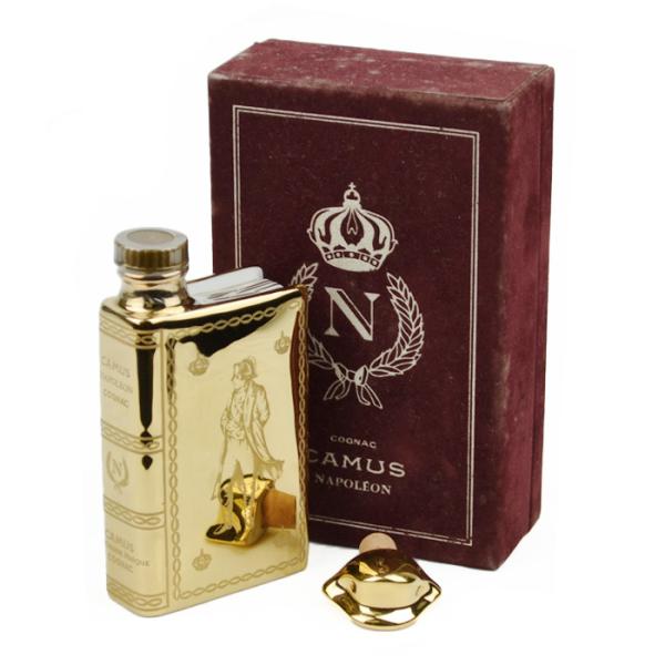 ■商品名　CAMUS NAPOLEON BOOK / ミニチュアボトル カミュ ナポレオン ブック ゴールド■産地　フランス■製造者　カミュ■アルコール度数　40％■内容量　50ml■商品状態　傷、擦れ、汚れあり■付属品　替え栓、箱(箱にシ...
