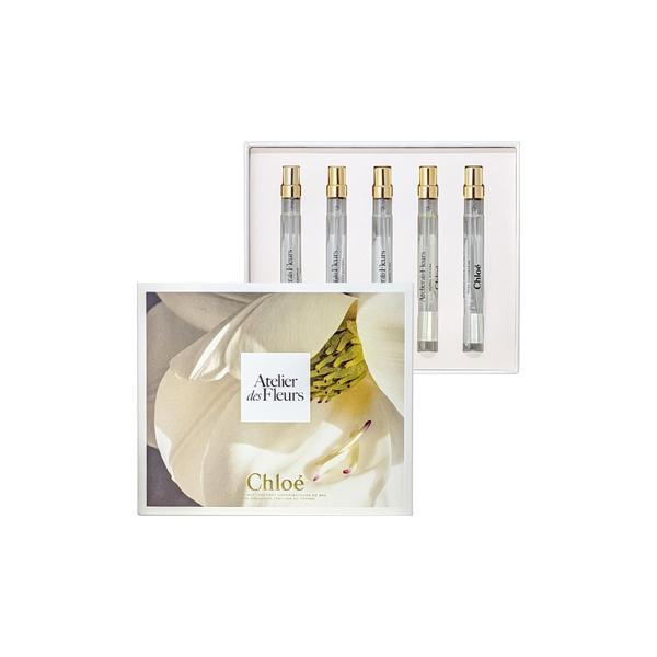 商品説明：アトリエ デ フルールの人気の香りを詰め込んだ「ペンスプレーセット」。 5種のフレグランスをそろえた、まるで香りのブーケのようなコフレは、大切な人へ贈るプレゼントにぴったりです。  【セット内容】 ・アトリエ デ フルール オード...