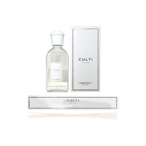 商品説明：伝統的なミルクボトルの形をしたSTILE（スタイル）ボトルに数量限定の WHITE LABEL COLLECTIONが登場。  CULTIの代名詞ともいえる、ウッドスティック式のルームフレグランス。 植物から抽出したエッセンシャル...