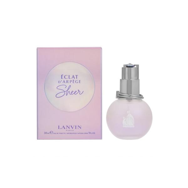 商品説明：LANVINから新フレグランス「エクラ・ドゥ・アルページュ シアー」が誕生。  柔らかさや優しさを感じるフルーティグリーン フローラルの香り。 突然沸き起こる笑い声を思わす陽気な香りから幕開けします。 マンダリンオレンジとドラゴン...