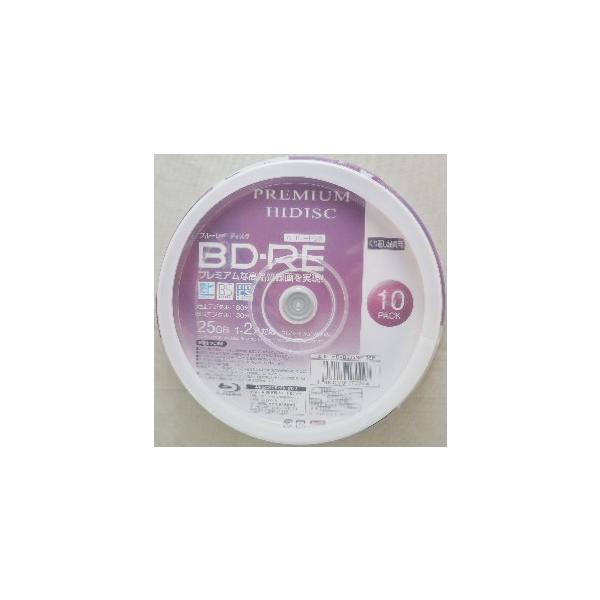 磁気研究所　製品番　ＨＤＶＢＥ２５ＮＰ１０ＳＰ　インクジェットプリンター対応。ハイディスク　ブルーレイディスク　繰り返し録画用　１０枚入り　スピンドルケース録画時間　地上デジタル　３時間　ＢＳデジタル　２時間１０分