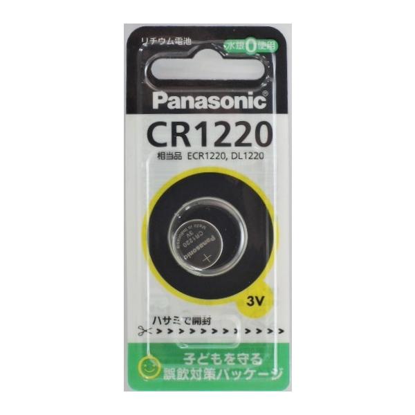 パナソニック　製品番　ＣＲ１２２０Ｐ水銀Ｏ使用　リチウムコイン電池　土に還るパッケージ　　　　