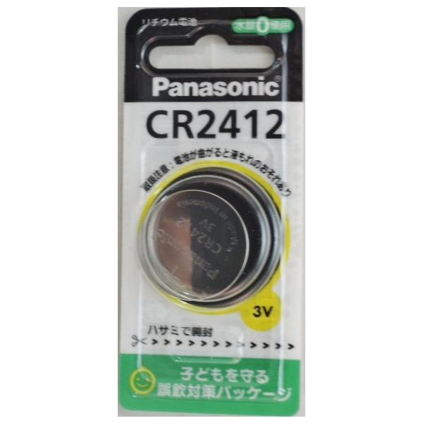 パナソニック　製品番　ＣＲ２４１２Ｐ水銀Ｏ使用　リチウムコイン電池　土に還るパッケージ　　　　