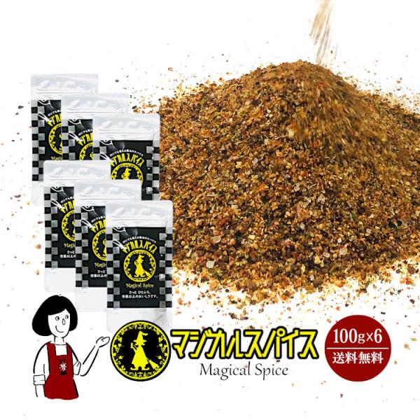 ■内容量：１００ｇ×６■原材料：食塩、胡椒、醤油、レッドベルペッパー、ガーリック、パプリカ、コリアンダー、グリーンベルペッパー、パセリ、オニオン粉末、唐辛子、マジョラム、オル、調味料(アミノ酸等)（原材料の一部に大豆、小麦を含む) ■保存方...