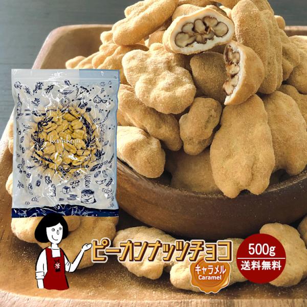 ■内容量：５００ｇ■原材料：ピーカンナッツ、砂糖、ココアバター、乳等を主原料とする食品、全粉乳、植物油脂、乳糖、乳化剤、香料（原材料の一部に大豆を含む)■保存方法：高温多湿、直射日光を避けて冷暗所にて保存してください ■アレルギー：当工場で...