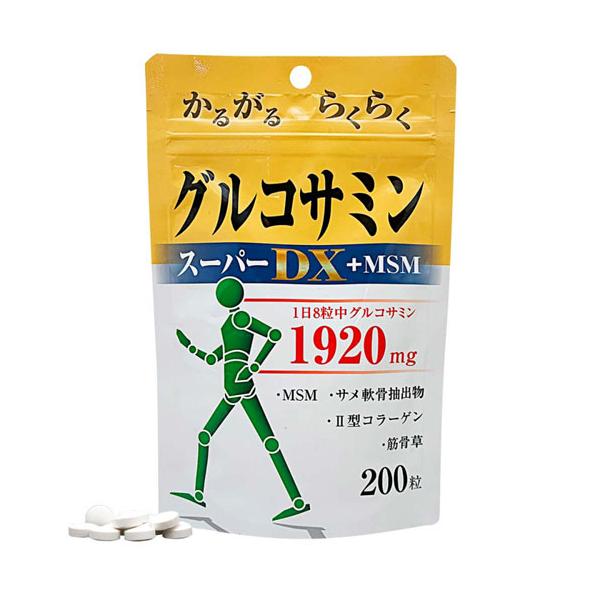 グルコサミンスーパーＤＸ＋ＭＳＭはスムーズな動きを支える大切な栄養素であるグルコサミンに相性の良いＭＳＭやサメ軟骨をバランス良く配合した健康補助食品です。階段の昇り降りが気になる方、スポーツを楽しみたい方、年齢に負けない活動的な毎日をお望み...