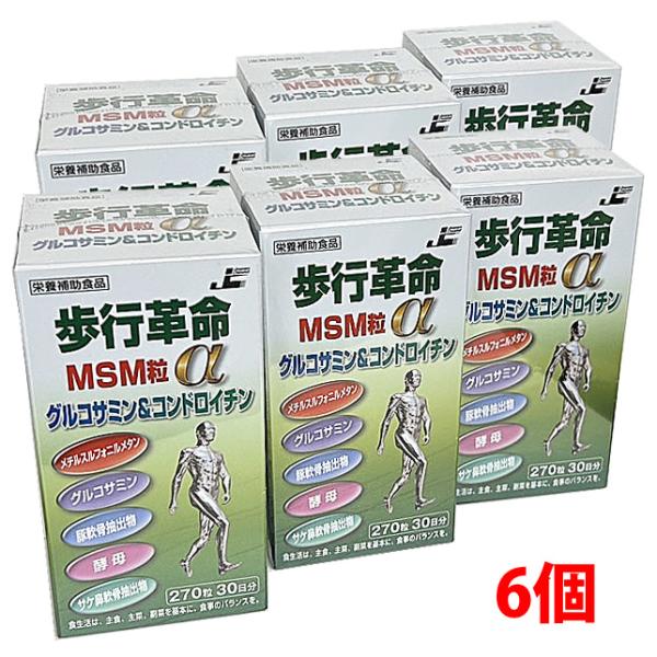 1日あたりの目安量9粒中、メチルサルフォニルメタン（MSM）1100mg、グルコサミン　750mg、豚軟骨抽出物（コンドロイチン硫酸含有）300mg、酵母　90mg、サケ鼻軟骨抽出物(プロテオグリカン含有)　6mgを配合。