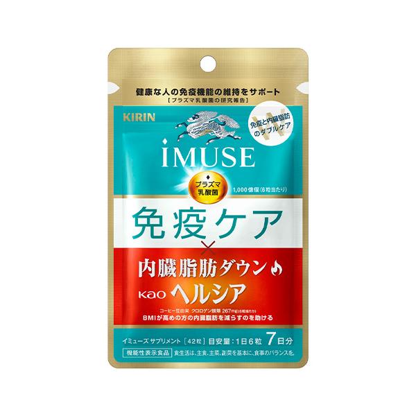 気になる免疫と内臓脂肪をダブルケア。6粒にプラズマ乳酸菌1,000億個と、コーヒー豆由来クロロゲン酸類267mgを配合。● 届出表示：本品には、プラズマ乳酸菌（L. lactis strain Plasma）が含まれます。プラズマ乳酸菌はp...