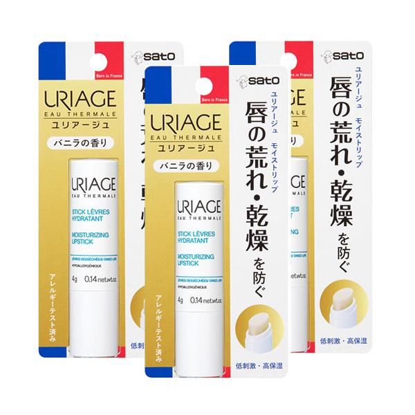 ●ユリアージュ モイストリップは唇の表面をおおって、荒れや乾燥を防ぎます。●４種の保湿成分「シア脂」「ルリジサ種子油」「ヒアルロン酸Na」「ビーズワックス（ミツロウ）」を配合。デリケートな唇をやさしく守ります。