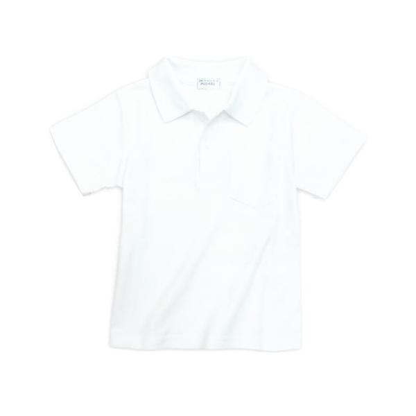 ●肌触りの良いスムース素材のポロシャツ●男女兼用 シンプルなホワイト●新入学・制服・お受験・キッズ・ジュニア●サイズ：110　120 130 140 150 160●主素材：綿60％　ポリエステル40％●注意※1.実寸表記ですが若干誤差が生...