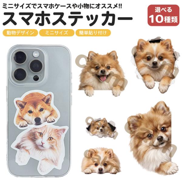 アニマルステッカーインパクトのあるかわいいアニマルステッカー。スマホケースなど小物への貼り付けにオススメです。簡単貼り付けステッカーを貼り付けたい場所のほこりや汚れを綺麗にして、台紙からステッカーを剥がして貼り付けるだけ！挟んで装着ステッカ...