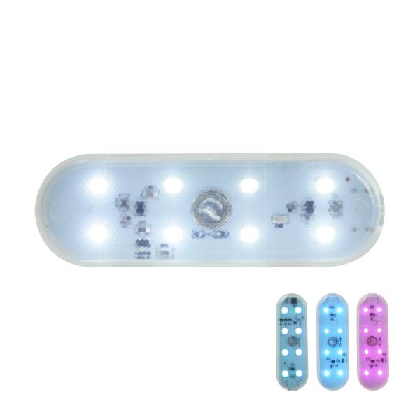 サイズ(約)：80×27×9mm重量(約)：15gLED数：8灯充電ポート：USB Type-Cバッテリー容量：200ｍA充電時間(約)：40〜60分付属品：Type-Cケーブル、両面テープ、マグネットプレート、鉄製プレート製造国：中国※ご...