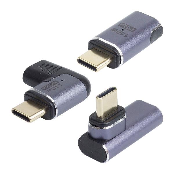 サイズ(約)：画像参照コネクタ形状：USB Type-C(オス) - USB Type-C(メス)電力最大：140Wデータ通信：USB4 最大 40Gbps(理論値)材質：亜鉛合金、PVC入数：1個重量(約)：5〜6g 製造国：中国【注意事...