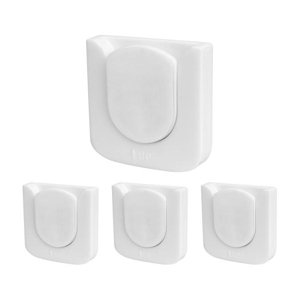 サイズ(約)：4cm×4cm×0.8cm重量(約)：16.5g素材：ABS、磁石耐荷重：約1kg入数：4個生産国：中国※サイズ、重量は若干の誤差がある場合がございます。※凹凸のある面には取り付けできません。※壁紙には取り付けないで下さい。剥...