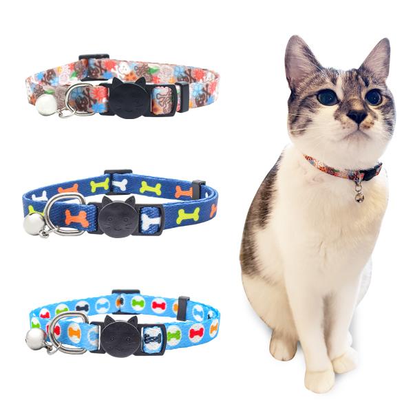 猫ちゃんの居場所がわかりやすい猫用鈴付き首輪2個セットデザインがかわいい鈴付き猫用首輪機能性も抜群で鈴が付属しているのでどこにいるかすぐに分かります。セーフティバックル搭載猫の顔をした可愛いデザイン。ワンタッチで簡単脱着。左右のバックルを押...