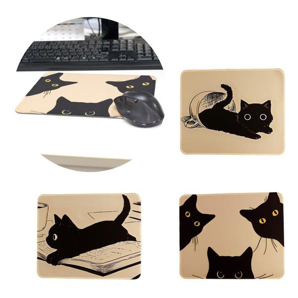 かわいい猫がデザインされたマウスパッド。自宅でもオフィスでも馴染むベージュカラーでデスクワーク中も癒やされます♪裏面は滑り止め加工付きでズレにくく快適に作業することができます。約3mmの厚さで程よいクッション性があり長時間の作業でも手が疲れ...